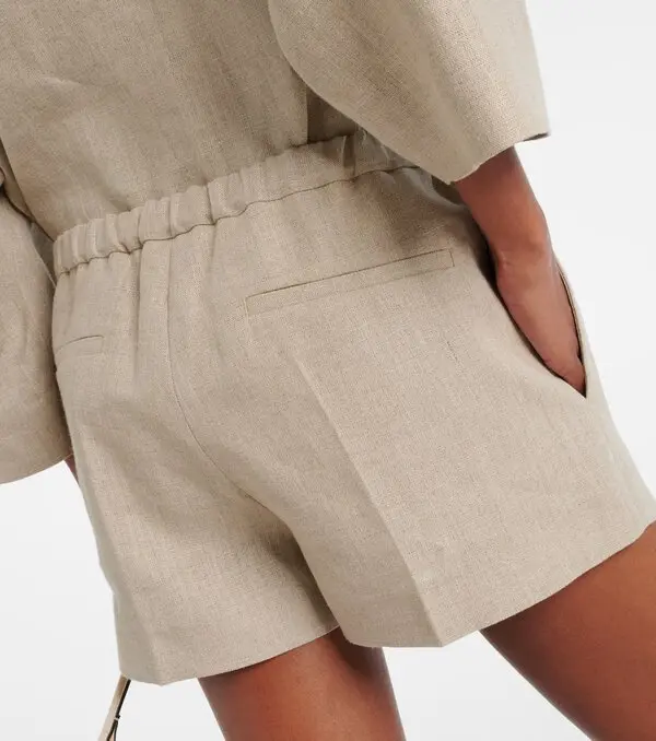Valentino Garavani Linen Canvas Shorts