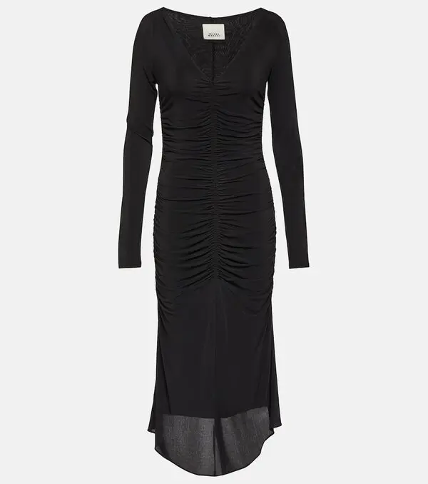 Isabel Marant Étoile Laly Ruched Jersey Midi Dress