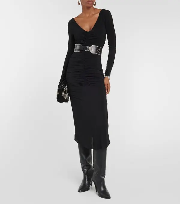 Isabel Marant Étoile Laly Ruched Jersey Midi Dress