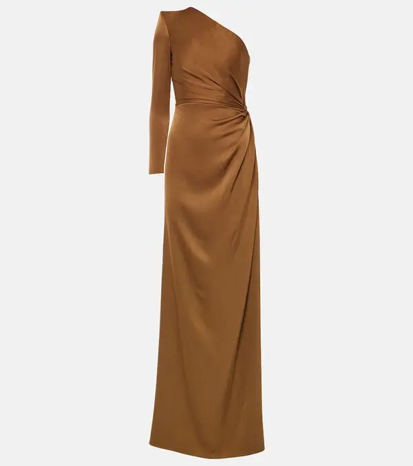 Alex Perry One-shoulder Satin Gown