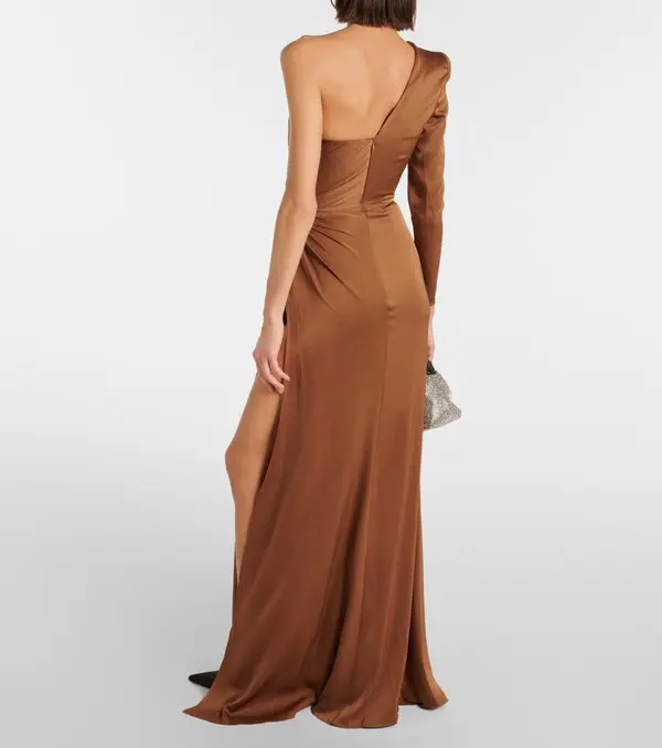 Alex Perry One-shoulder Satin Gown