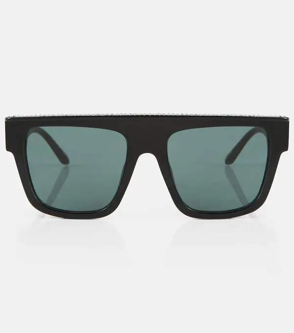 Magda Butrym Square Sunglasses With Embellished Detail - Black