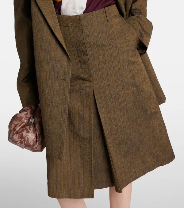 Dries Van Noten Cotton And Silk-blend Midi Skirt