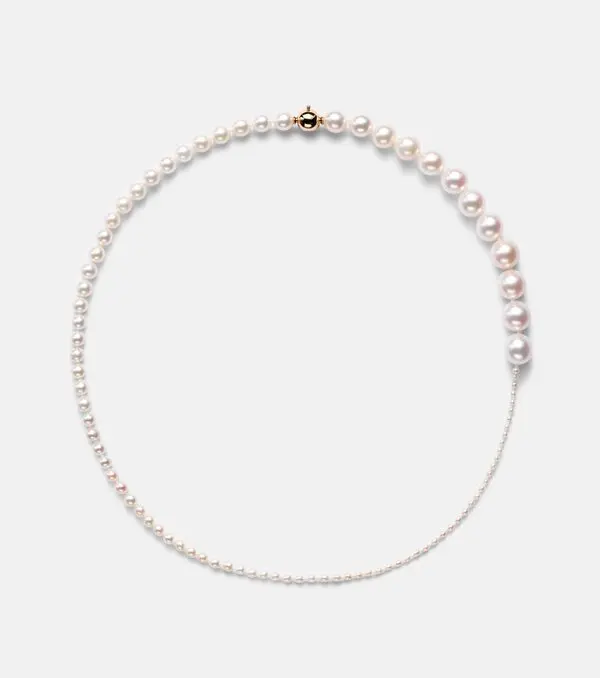 Sophie Bille Brahe Freshwater Pearl And 14kt Gold Necklace - White