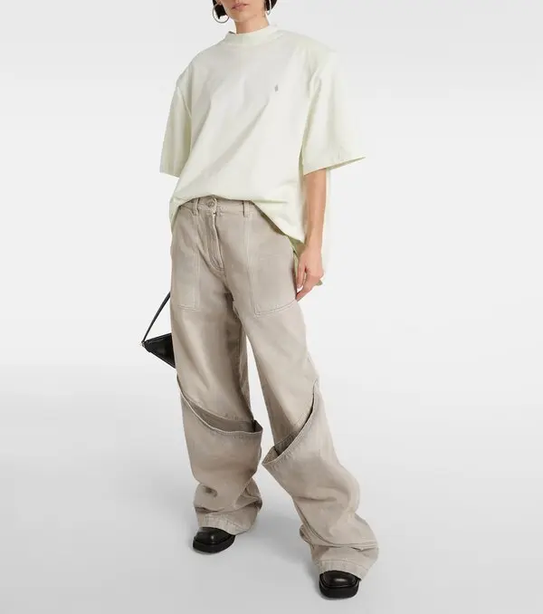Attico Low-rise Wide-leg Jeans