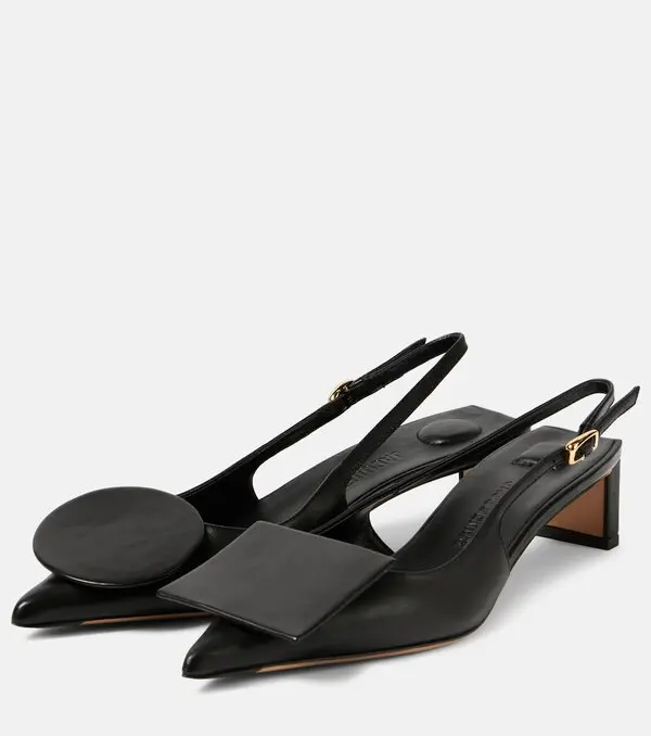 Jacquemus Les Slingbacks Duelo Leather Pumps