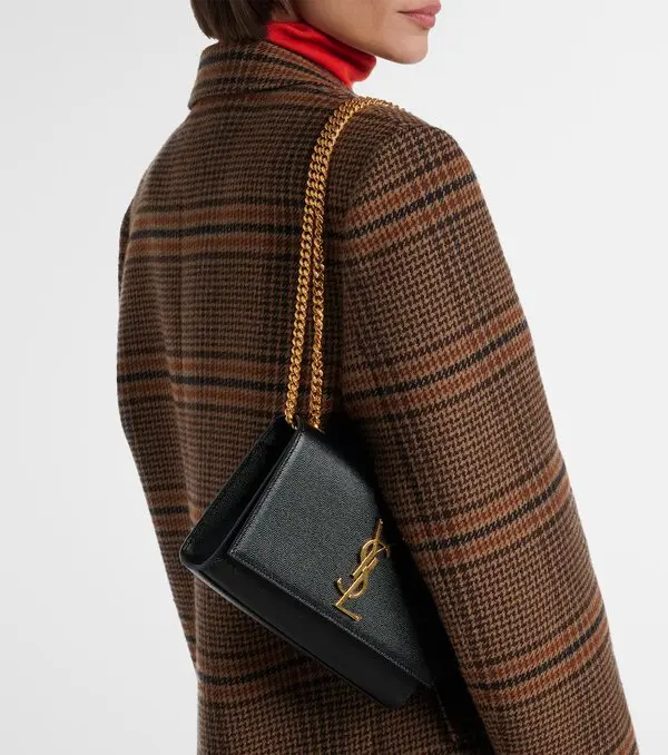 Saint Laurent Kate Small Leather Shoulder Bag - Black