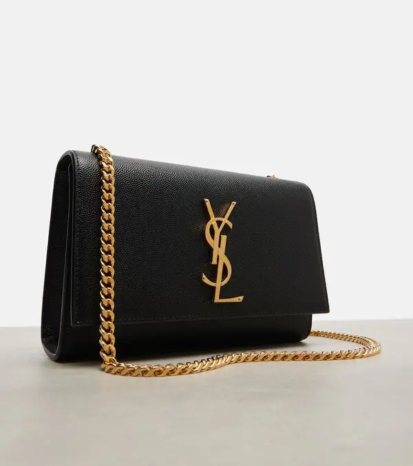 Saint Laurent Kate Small Leather Shoulder Bag - Black