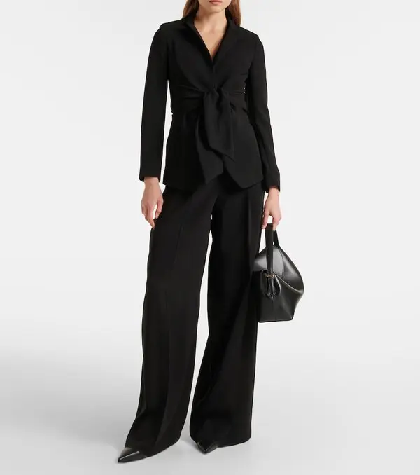 Max Mara Pleated Cady Wide-leg Trousers