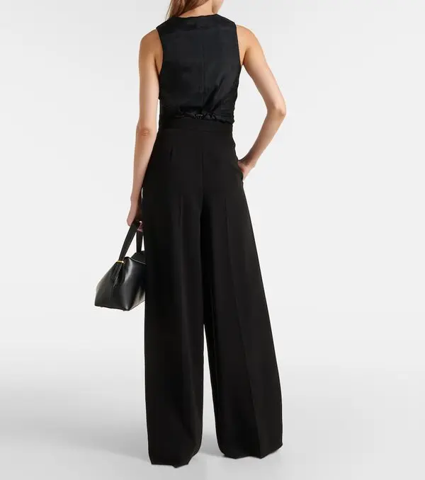 Max Mara Pleated Cady Wide-leg Trousers
