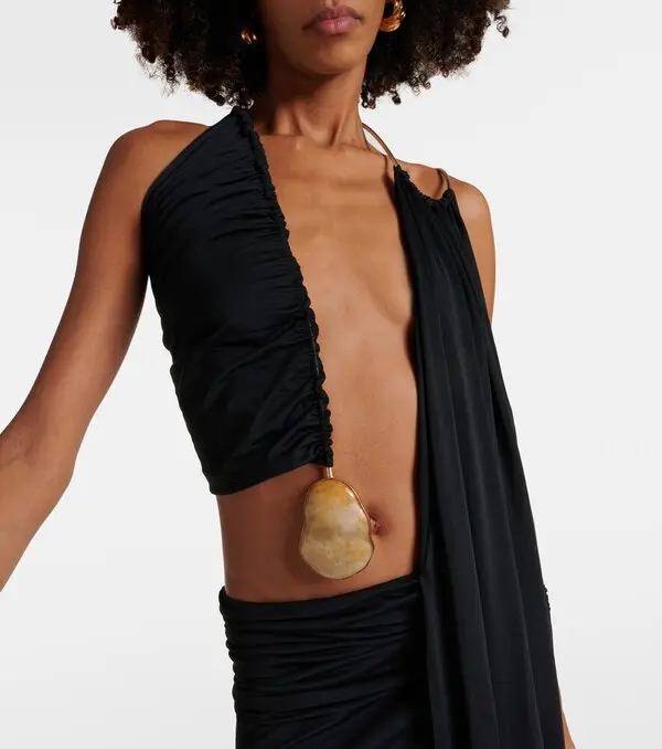 Christopher Esber Embellished Jersey Maxi Dress