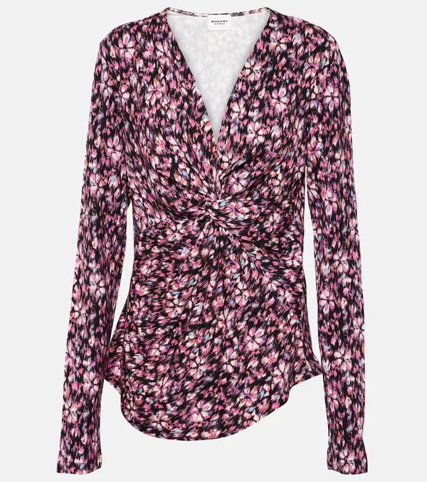 MARANT ETOILE Ruched Jersey Top