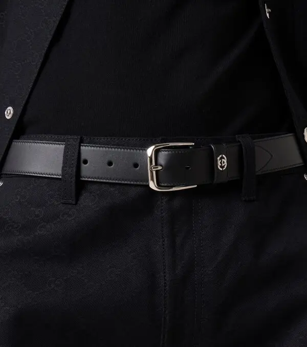 Gucci Gg Leather Belt