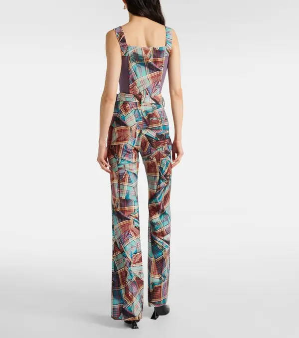 VIVIENNE WESTWOOD Tartan Virgin Wool Flared Pants