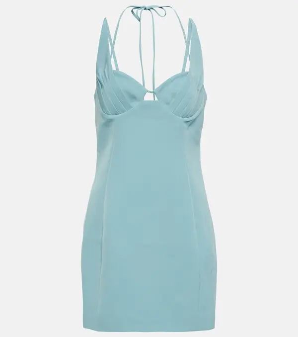 Simkhai Cutout Halterneck Mini Dress - Blue
