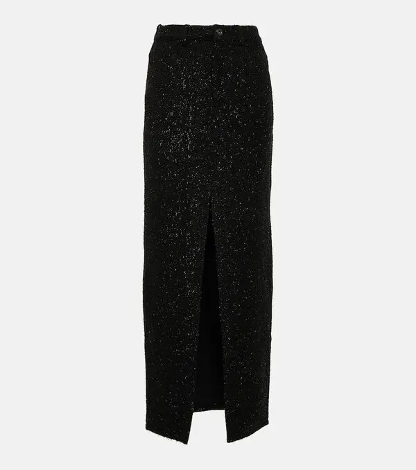 SELF-PORTRAIT Boucle Maxi Skirt