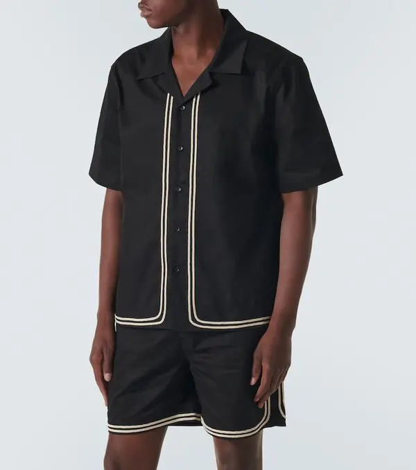 Commas Braided Cotton Shirt