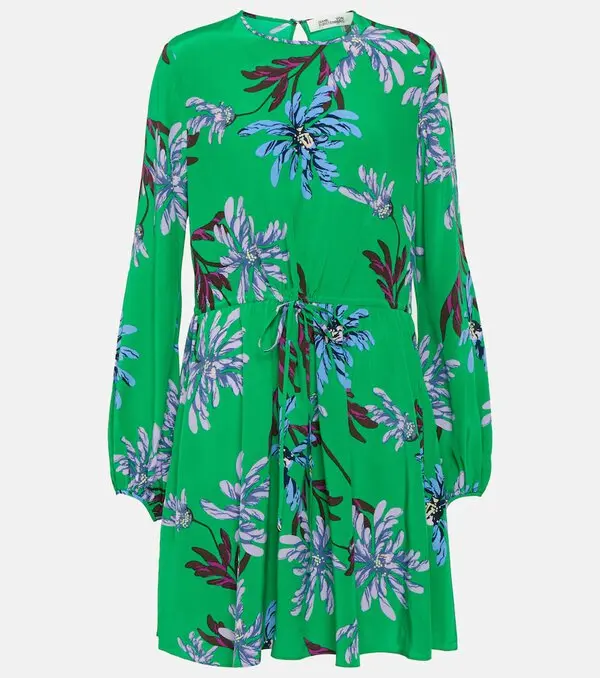 Diane Von Furstenberg Sydney Floral Mini Dress - Multicoloured