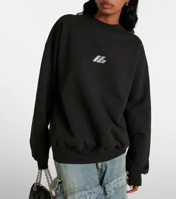 Balenciaga Crewneck Cotton Jersey Sweatshirt