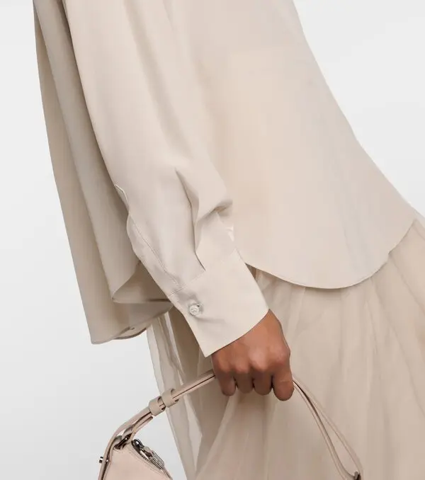 Brunello Cucinelli Embellished Silk Shirt