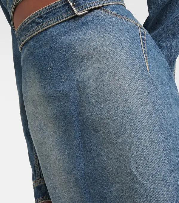 Alaïa Denim Pencil Skirt