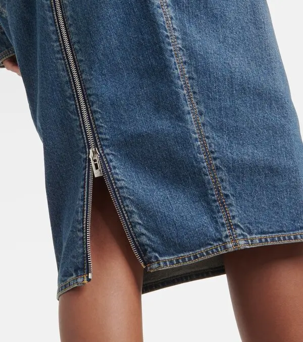 Alaïa Denim Pencil Skirt
