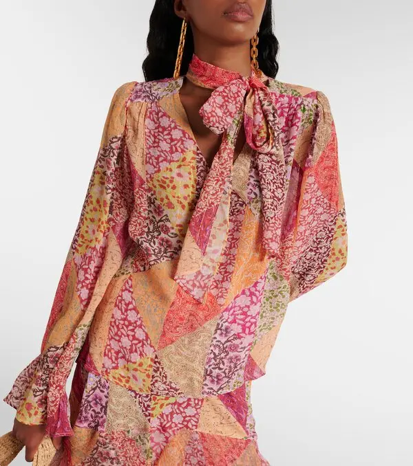 Rixo Jovie Patchwork Blouse