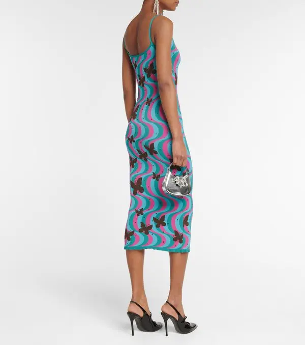 Alessandra Rich Jacquard Midi Dress
