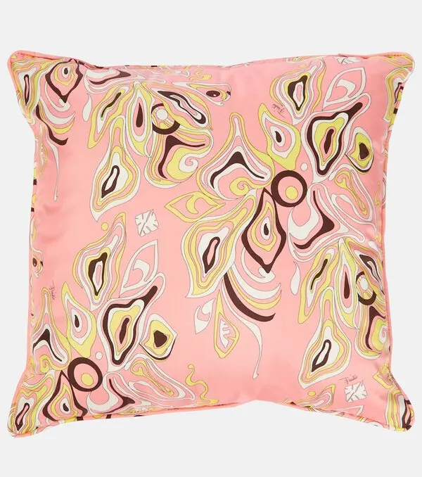 Emilio Pucci Printed Silk Twill Pillow - Multicoloured