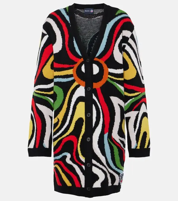 Emilio Pucci X Fusalp Intarsia Wool Cardigan - Multicoloured