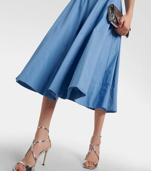 Staud Wells Cotton Midi Dress