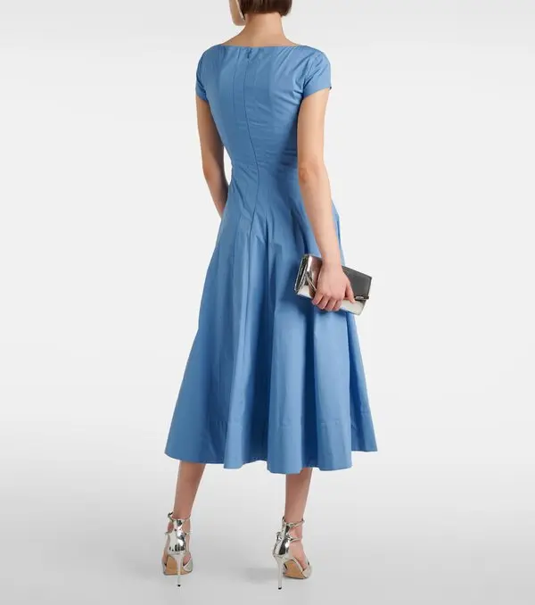 Staud Wells Cotton Midi Dress