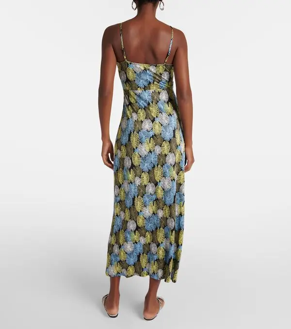 Diane Von Furstenberg Saavya Printed Jersey Maxi Dress