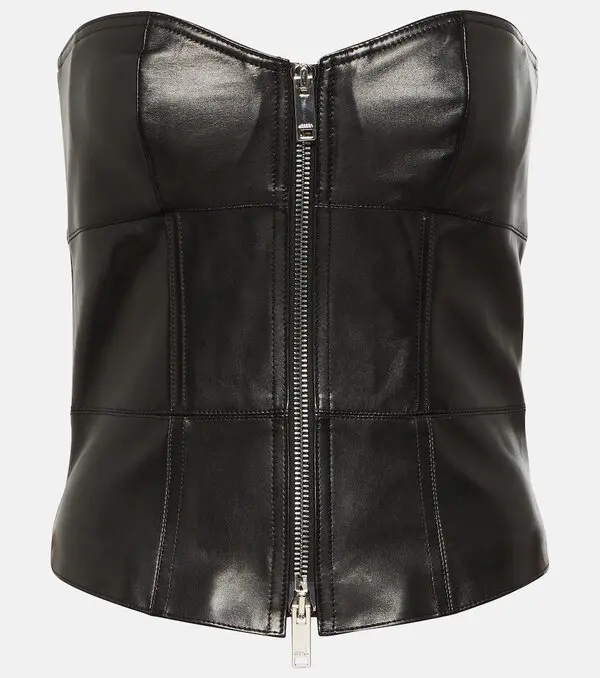 Isabel Marant Étoile Etna Leather Bustier - Black