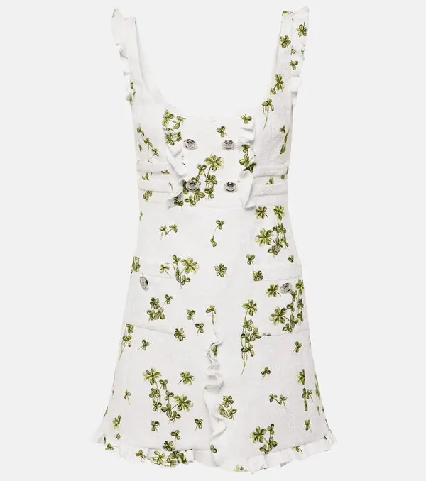 Giambattista Valli Embroidered Boucle Minidress - Multicoloured