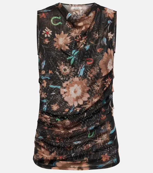 Dorothee Schumacher Floral Sheer Draped Top - Multicoloured