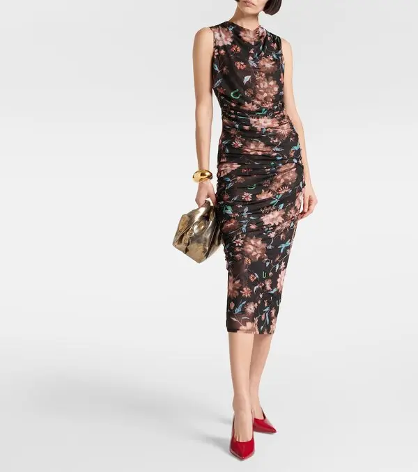 Dorothee Schumacher Floral Sheer Draped Top