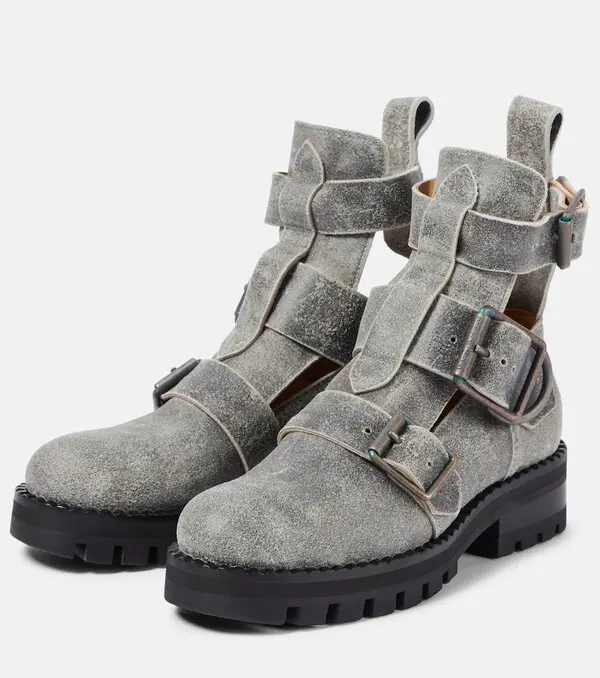 VIVIENNE WESTWOOD Cut-out Leather Ankle Boots