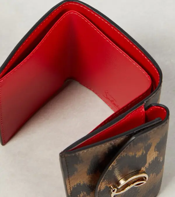 CHRISTIAN LOUBOUTIN Cl Debossed Leopard-print Leather Wallet - Multicoloured