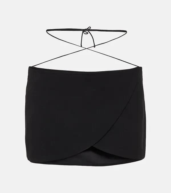 MONOT Wrap Miniskirt - Black