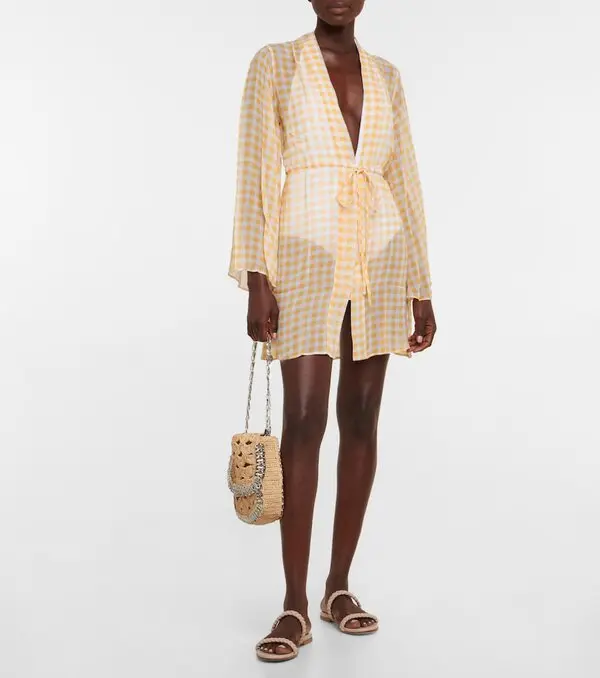 ALEXANDRA MIRO Checked Minidress