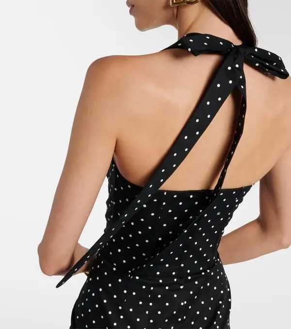 Dolce & Gabbana Polka-dot Cotton-blend Drill Corset Dress