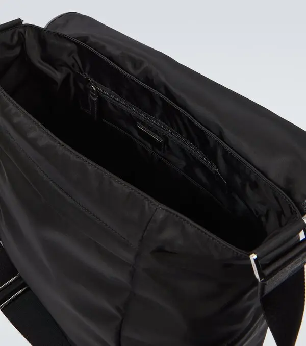 Prada Re-nylon Messenger Bag With Leather Trim