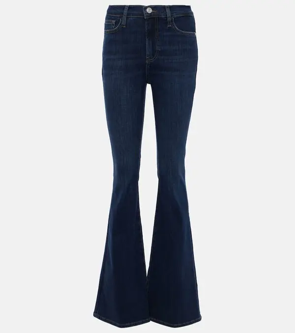 FRAME Le High Flare High-rise Jeans - Blue
