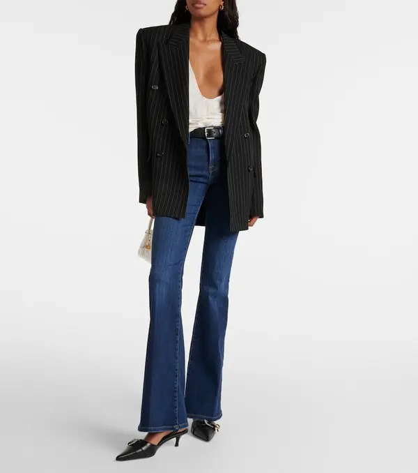 FRAME Le High Flare High-rise Jeans - Blue