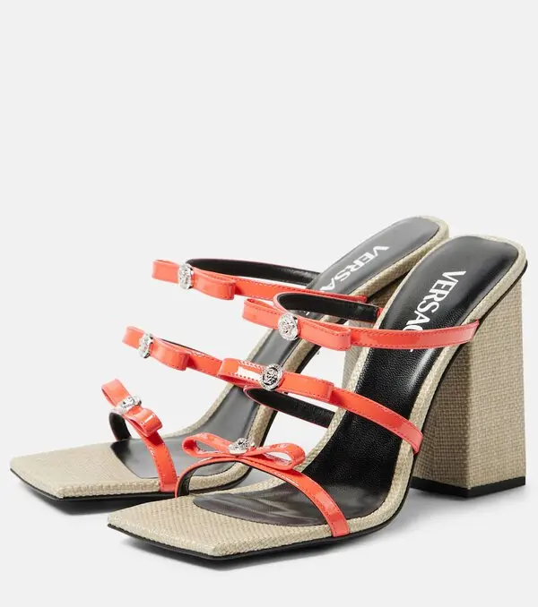 Versace Ribbon 95 Leather Sandals