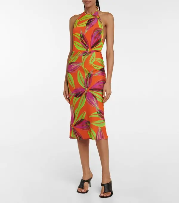 LOUISA BALLOU Printed Halterneck Top