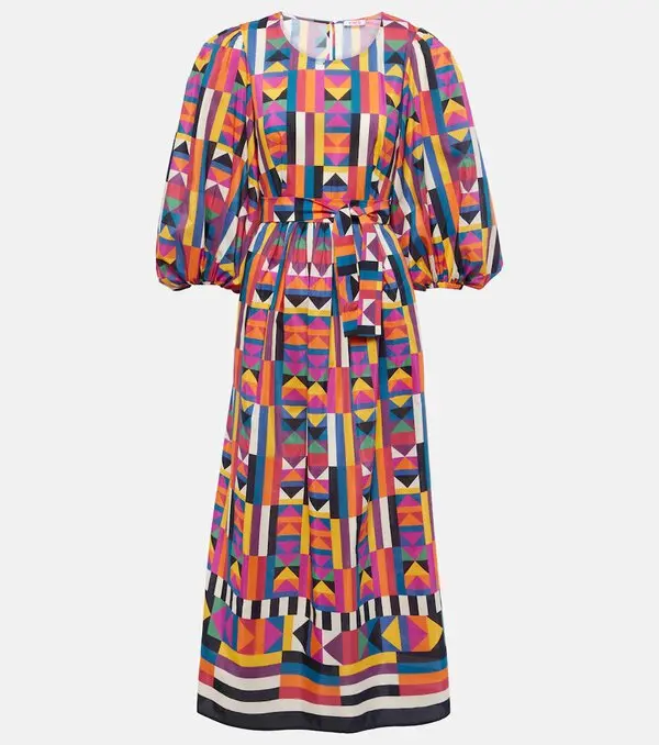 ERES Printed Cotton And Silk Midi Dress - Multicoloured
