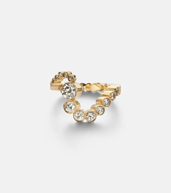 Sophie Bille Brahe Grand Ensemble Ocean Ring With Diamonds - Gold