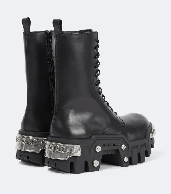 Balenciaga Leather Lace-up Boots